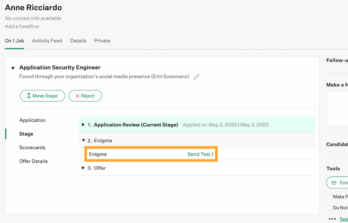 Enigma integration – Greenhouse Support