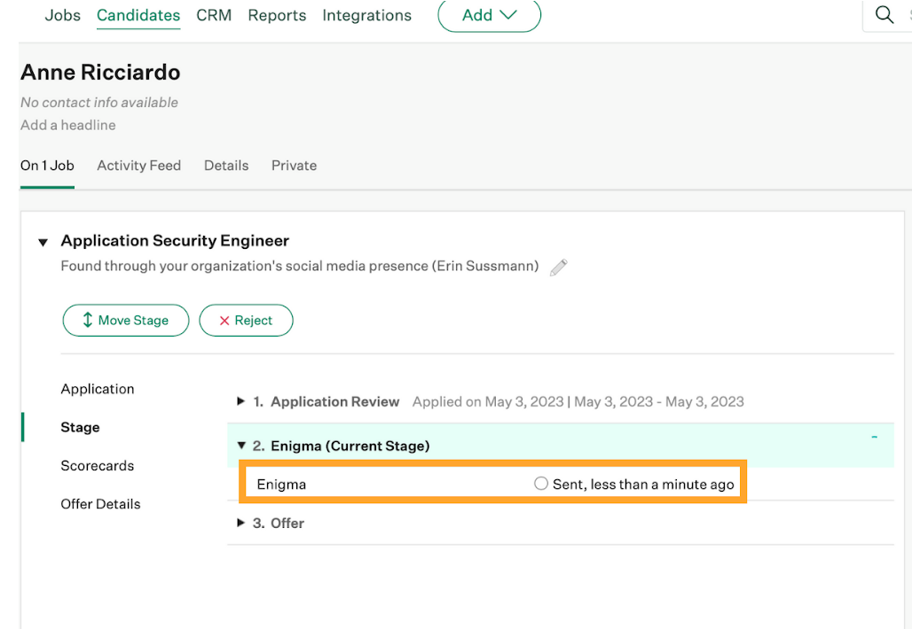 Enigma integration – Greenhouse Support