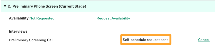 Send a self-schedule request – Greenhouse Support