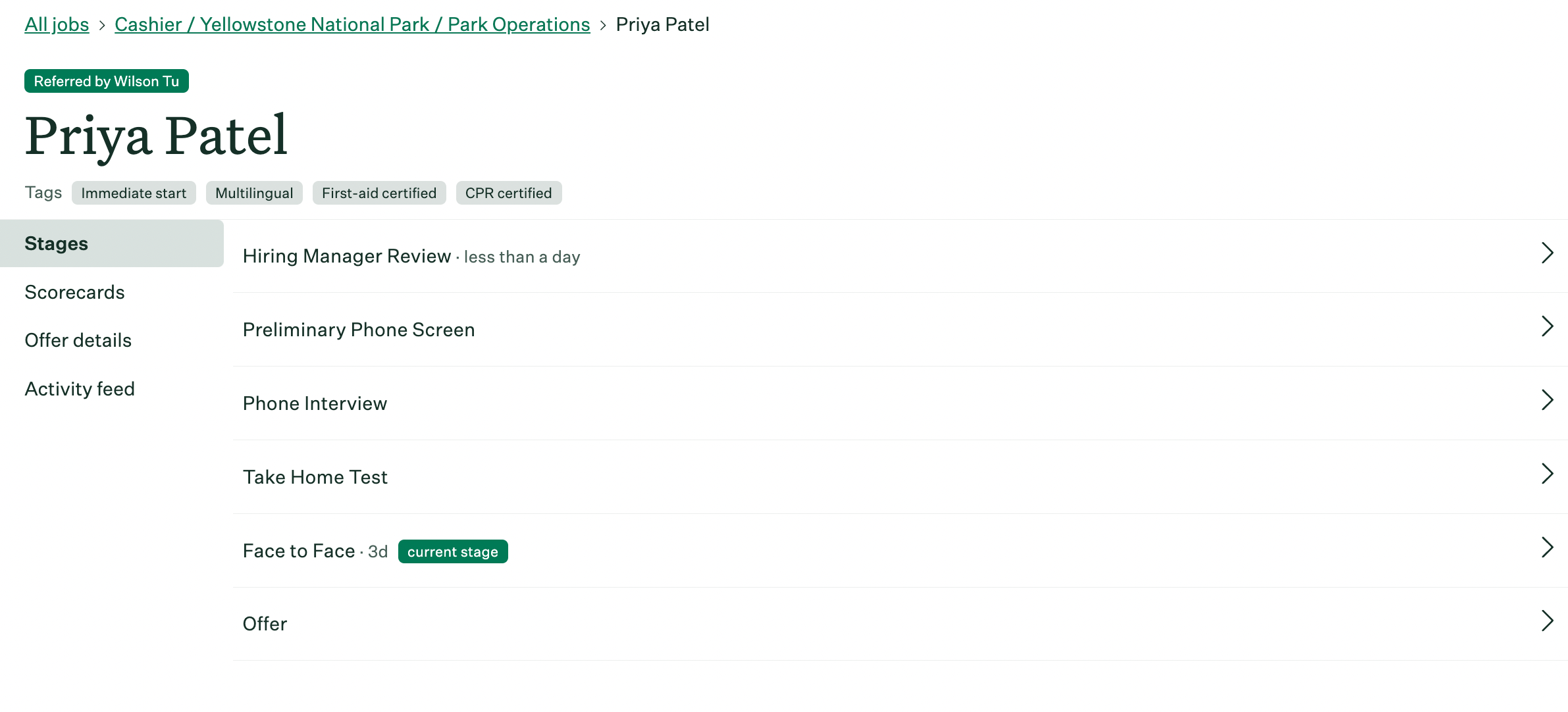 Using the new candidate profile – Greenhouse Support
