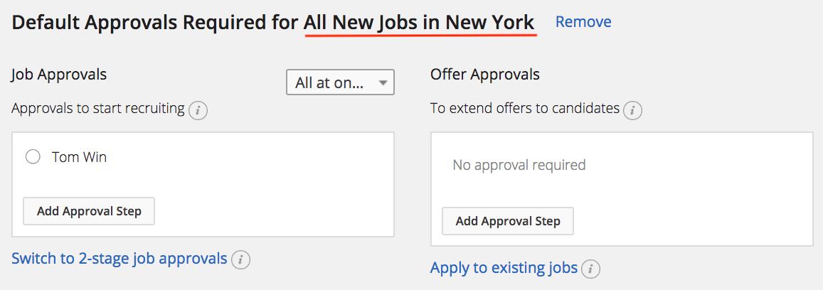 Configure two-stage job approvals – Greenhouse Support