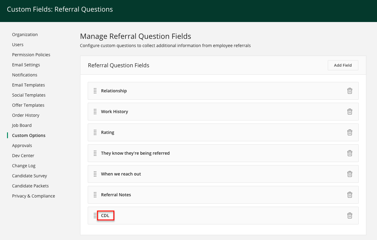 Edit Custom Referral Question – Greenhouse Support