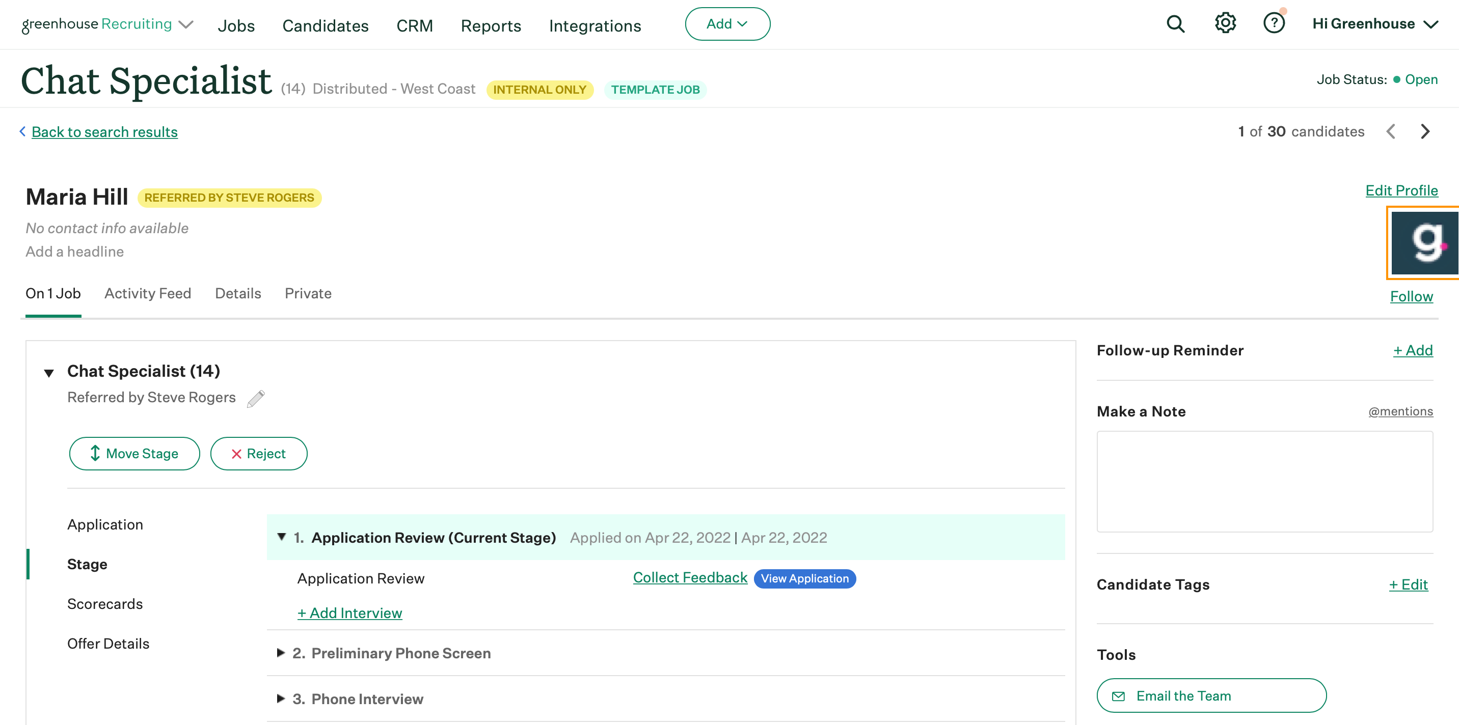 Grayscale integration – Greenhouse Support
