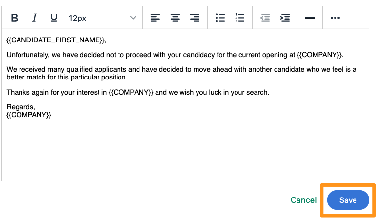 Rejection Emails Greenhouse Support